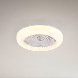 REALITY LEUCHTEN LED-Ventilator Mora, DC, leise, &Oslash; 45 cm, CCT, Fernbedienung