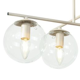 Deckenleuchte Zoe, beige, L&auml;nge 51 cm, Glas, 4-flammig, E14