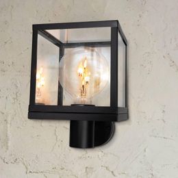 Segula Au&szlig;enwandlampe Modern, Edelstahl, Glas, schwarz, E27