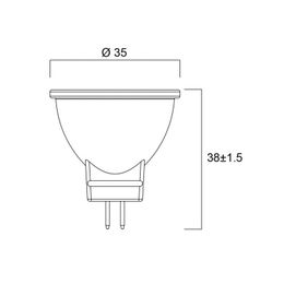 Sylvania LED-Leuchtmittel RETRO, GU4 MR11, 4 W, 830, 345 lm, 36&deg;