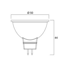 Sylvania LED-Leuchtmittel SUPERIA RETRO GU5.3 MR16 4,3W 840 380lm dim
