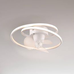 REALITY LEUCHTEN LED-Ventilator Umea, wei&szlig;, DC, leise, &Oslash; 50 cm, CCT, Remote