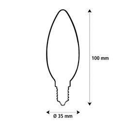 Segula LED Elegant Line E14 3W Kerze 2.200 K Filament dim