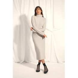 Just Cashmere Kaschmir-Kleid "Dolkar" in Wei&szlig; - 60% | Gr&ouml;&szlig;e S | Damen-kleider