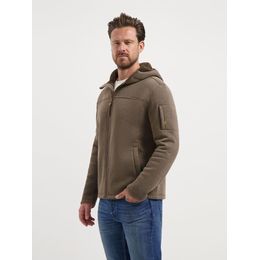 TRAVELIN' Fleecejacke in Beige - 59% | Gr&ouml;&szlig;e XL | Herren-pullover-sport