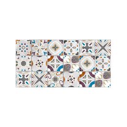 deco Rugs & Carpet Vinyl-Teppich in Grau/ Bunt - 61% | Gr&ouml;&szlig;e 50x150 cm |