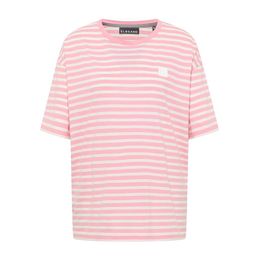 ELBSAND Shirt "Kia" in Pink/ Wei&szlig; - 52% | Gr&ouml;&szlig;e XL | Damen-tops