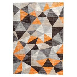 deco Rugs & Carpet Kurzflor-Teppich "Decora" in Orange/ Grau - 55% | Gr&ouml;&szlig;e 60x110 cm |