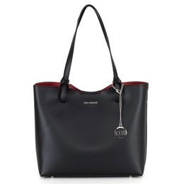 Mia Tomazzi Leder-Schultertasche "Zanella" in Schwarz - (B)31 x (H)26 x (T)14 cm - 75% | Damen-taschen