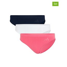 Adidas 3er-Set: Slips in Pink/ Wei&szlig;/ Dunkelblau - 28% | Gr&ouml;&szlig;e XS | Damen-unterteile