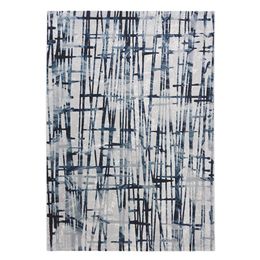 deco Rugs & Carpet Kurzflor-Teppich "Double" in Grau/ Blau - 64% | Gr&ouml;&szlig;e 80x150 cm |