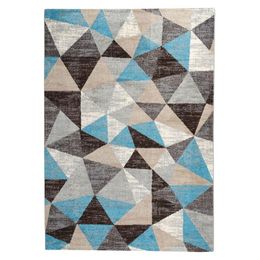 deco Rugs & Carpet Kurzflor-Teppich "Decora" in Hellblau/ Grau - 60% | Gr&ouml;&szlig;e 60x110 cm |