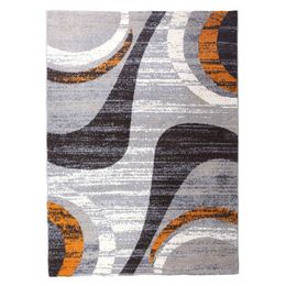 deco Rugs & Carpet Kurzflor-Teppich "Decora" in Grau/ Orange - 65% | Gr&ouml;&szlig;e 110x170 cm |