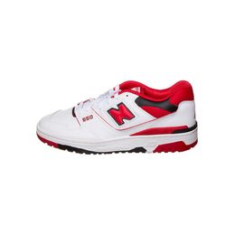 New Balance Leder-Sneakers "550" in Wei&szlig;/ Rot - 47% | Gr&ouml;&szlig;e 44 | Herrensneakers