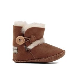Hofbrucker Lammfell-Babyschuhe in Braun - 50% | Gr&ouml;&szlig;e 16/17 | Krabbelschuhe