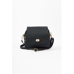 Lia Biassoni Leder-Umh&auml;ngetasche in Schwarz - (B)23 x (H)20 x (T)9 cm - 77% | Damen-taschen
