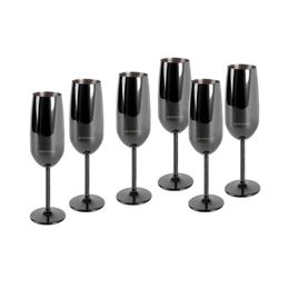 ECHTWERK Gl&auml;serset, Schwarz, Metall, 6-teilig, 250 ml, 22.5 cm, Essen & Trinken, Gl&auml;ser, Gl&auml;ser-Sets