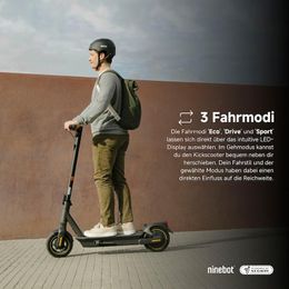 Segway E-Scooter &raquo;KickScooter MAX G2 D&laquo; 20 km/h 70 km Ninebot E-Scooter, mit Stra&szlig;enzulassung, bis zu 70 km Reichweite schwarz Hinten: elektronische Bremse