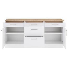 Optifit Unterschrank &raquo;Mini&laquo;, Breite 180 cm mit Metallgriffen braun