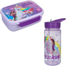 Scooli Kinder Lunchbox &raquo;Brotzeitdose + Flasche, Unicorn Academy&laquo; 2 tlg. mit Trinkflasche