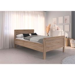 Rauch Bett &raquo;Bett Einzelbett Stollenbett EVELYN&laquo; in Komforth&ouml;he aus Holzwerkstoff in elegantem Stil MADE IN GERMANY braun