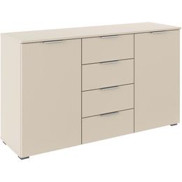 OTTO home Kombikommode &raquo;Sideboard Schubladenkommode AGORDO mit Dekor- oder Hochglanzfront&laquo; in zwei Griff-Farben, Breite 120 cm, vier gro&szlig;e Schubladen,