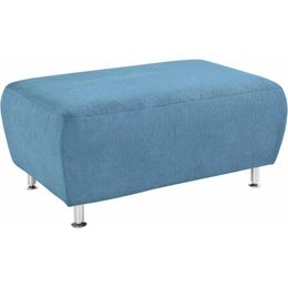 Home Affaire Hocker &raquo;Manhattan&laquo; in drei Bezugsqualit&auml;ten blau Struktur (100% Polyester);Flachgewebe (90% Polyester, 10% Polyamid);Luxus-Microfaser (