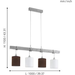 Eglo Pendelleuchte &raquo;TOWNSHEND 2&laquo; E27 H&auml;ngeleuchte, H&auml;ngelampe braun