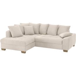 Ecksofa &raquo;Nikita II, L-Form&laquo; Wahlweise mit Bettfunktion & Bettkasten beige Novaclean Avanti (100% Polyester)