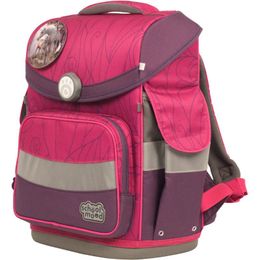 School-Mood Damen School-Mood Schulranzen &raquo;Timeless, Luisa (Einhorn)&laquo; retroreflektierende Fl&auml;chen mit LED-Patchy; aus recyceltem Material pink