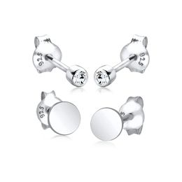 Elli Damen Ohrring-Set &raquo;Ohrstecker Set mit Kristallen von Swarovski 925 Silber&laquo; silber