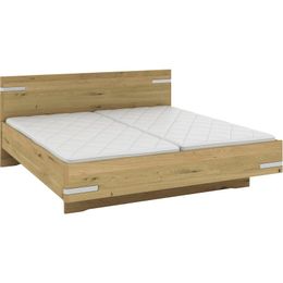 Musterring Holzbett &raquo;Savona, Bettgestell, Bettrahmen, teilmassiv Bianco-Eiche&laquo; Belastbarkeit 220 Kg, 4-fache Liegeh&ouml;henverstellung, MADE IN GERMANY, Kopfteil in 