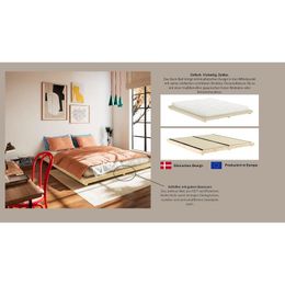 Karup Design Bettgestell &raquo;FSC Massivholz Futonbett, excl. Matratze, mit Lattenrost&laquo; Minimalistisches Design, ein zeitloser Klassiker f&uuml;r moderne R&auml;ume beige