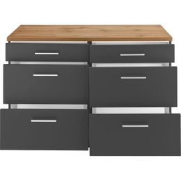 KOCHSTATION Unterschrank &raquo;KS-Kehl&laquo; Breite 120 cm grau MDF
