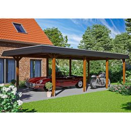Skan Holz Einzelcarport &raquo;Wendland&laquo; Massivholz 341 cm braun braun