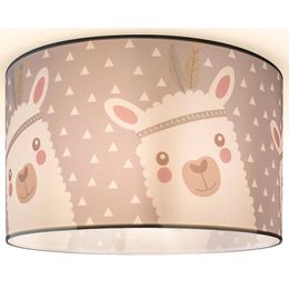 Paco Home Deckenleuchte &raquo;Ela 214&laquo; E27 Kinderlampe Deckenlampe LED Kinderzimmer Lampe Lama-Motiv, E27 wei&szlig;