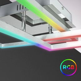 B.K.LICHT Smarte LED-Leuchte &raquo;BK_FR1320 WiFi LED-Deckenleuchte, Smart, App und Fernbedienung&laquo; LED-Modul 1 Stk. RGB Farbwechsel, Dimmbar, CCT Warmwei&szlig; -Kaltwei&szlig;,
