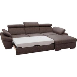 exxpo - sofa fashion Ecksofa &raquo;Salerno, Funktionssofa, Breite 280cm, hoher Sitzkomfort, L-Form&laquo; inkl. Kopf- und Armteilverstellung, wahlweise mit 