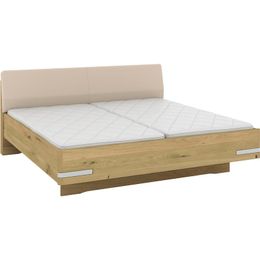 Musterring Holzbett &raquo;Savona, Bettgestell, Bettrahmen, teilmassiv Bianco-Eiche&laquo; Belastbarkeit 220 Kg, 4-fache Liegeh&ouml;henverstellung, MADE IN GERMANY, Kopfteil 