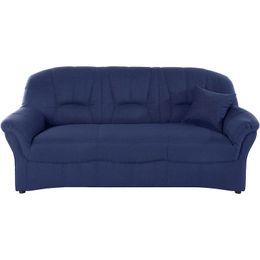 DOMO collection 3-Sitzer &raquo;Bahia, bequem und komfortabel, zeitloses & elegantes Sofa&laquo; inklusive Federkern blau Luxus-Microfaser (100% Polyester), mit 