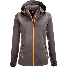 DEPROC Active Damen DEPROC Active Softshelljacke &raquo;BARBEAU PEAK WOMEN&laquo; mit Kontrastrei&szlig;verschluss grau 44L