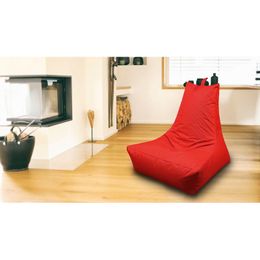 Kinzler Sitzsack &raquo;Lounge&laquo; 1 Stk. tlg. Loungesessel, Uni Farben, mit R&uuml;ckenlehne, Outdoor geeignet rot Polyester