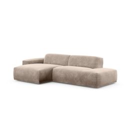 Trendmanufaktur Ecksofa &raquo;Braga, mit hochwertigem Kaltschaum, L-Form, in Cord erh&auml;ltlich&laquo; modernes Sofa, Couch mit hohem Sitzkomfort, 275/72/160 cm (B/