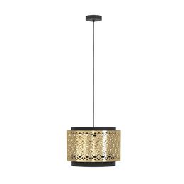 Eglo H&auml;ngeleuchte &raquo;SANDBACH Pendellampe, Stahl, E27, IP20, Wohnzimmerlampe, Retro, Lampe&laquo; E27 1 Stk. H&auml;ngeleuchte, H110 x &Oslash;42 cm, schwarz, messing, 