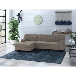 Home Affaire Ecksofa &raquo;Balme L-Form&laquo; Inkl. Zierkissen, wahlweise mit Bettfunktion grau 100% Polyester