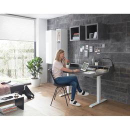 M&auml;usbacher Schreibtisch &raquo;Big System Office&laquo; Breite 140 cm, elektrisch h&ouml;henverstellbar wei&szlig;