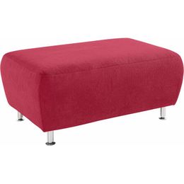 Home Affaire Hocker &raquo;Manhattan&laquo; in drei Bezugsqualit&auml;ten rot Struktur (100% Polyester);Flachgewebe (90% Polyester, 10% Polyamid);Luxus-Microfaser (100