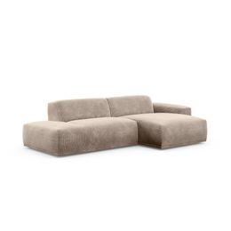 Trendmanufaktur Ecksofa &raquo;Braga, mit hochwertigem Kaltschaum, L-Form, in Cord erh&auml;ltlich&laquo; modernes Sofa, Couch mit hohem Sitzkomfort, 275/72/160 cm (B/