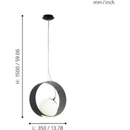 Eglo Pendelleuchte &raquo;CAMARGO&laquo; E27 1 Stk. H&auml;ngeleuchte, H&auml;ngelampe schwarz