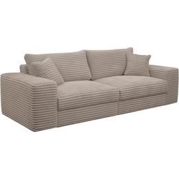 WERK2 Big-Sofa &raquo;Rozzana Mega Sofa mit viel Platz, aktuelle Bez&uuml;ge. Breite 246cm&laquo; mit losen R&uuml;ckenkissen, gem&uuml;tlich, in Cord, Breitcord und Pl&uuml;sch 